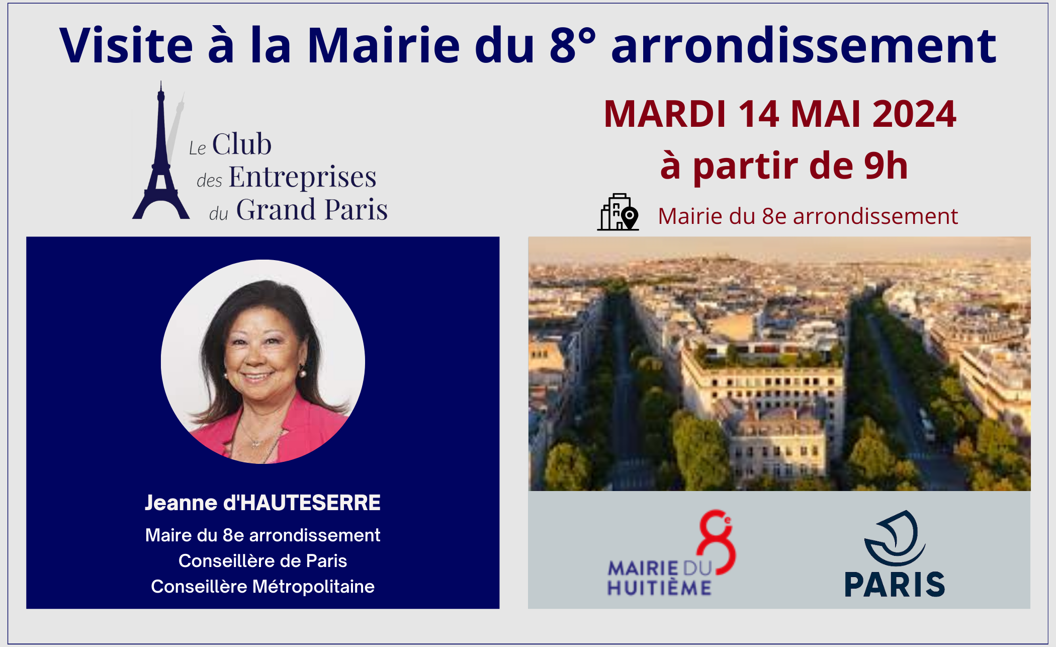 Mairie du 8e arrondissement de Paris – Club des Entreprises du Grand Paris